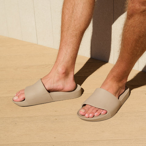 Arch Support Slides - Classic - Taupe – Archies Footwear | CA